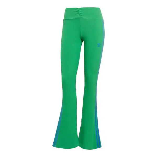 Adidas Originals Rib Flared Leggings - Green