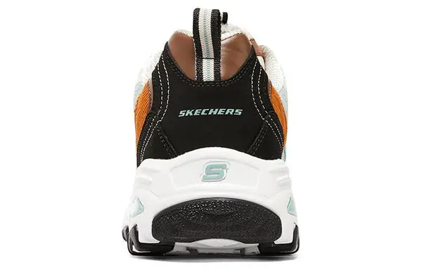Sketchers D'lites 1.0 Lace-up Sneakers - White/black/orange