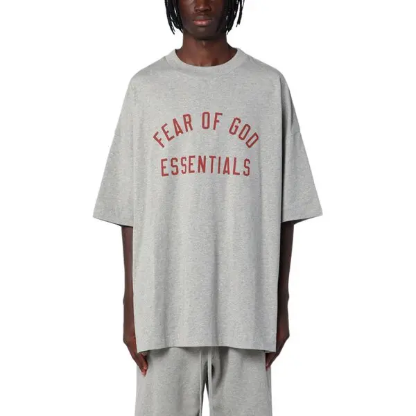 Fear Of God Jersey Crewneck Tee - Dark Heather