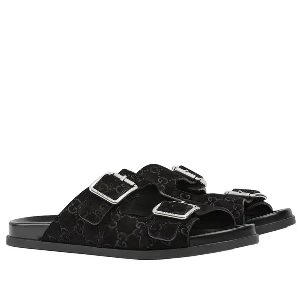Gucci Gg Suede Slides