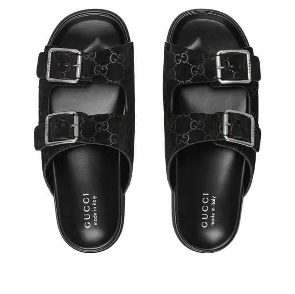 Gucci Gg Suede Slides