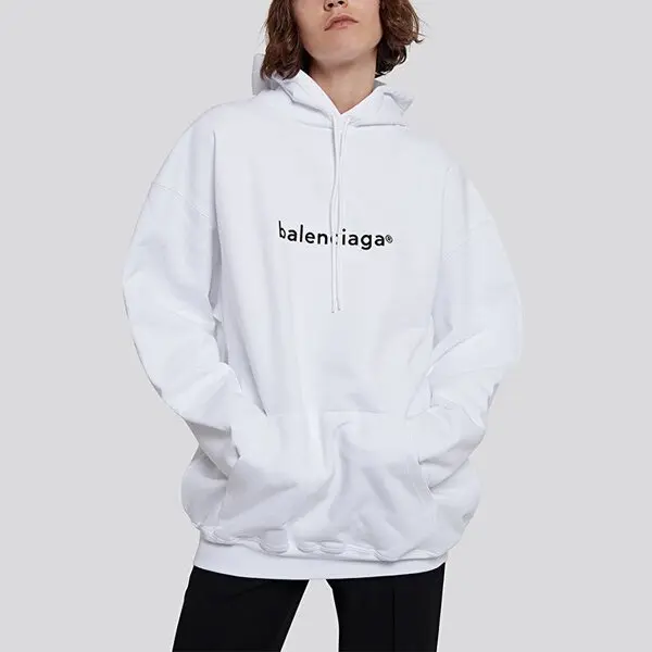 Balenciaga Logo Print Hoodie