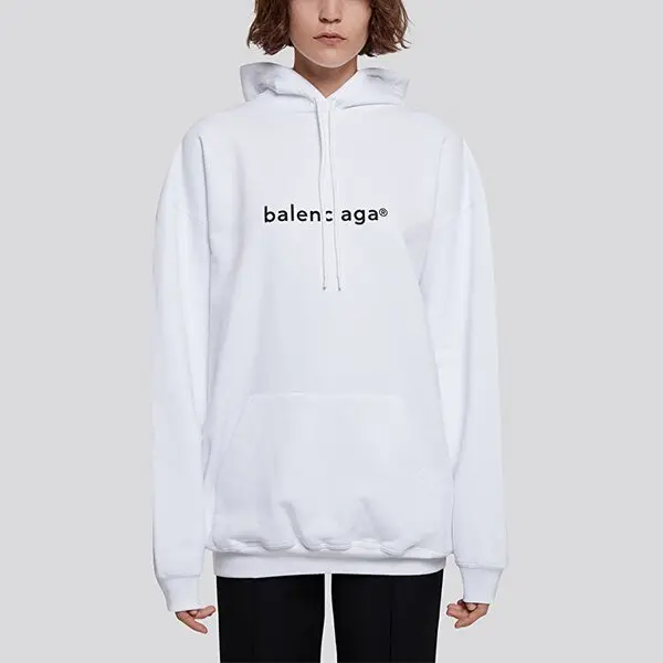 Balenciaga Logo Print Hoodie