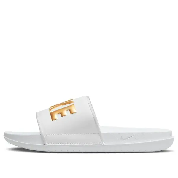 Nike Offcourt Slide Metallic Gold Detail - White/gold