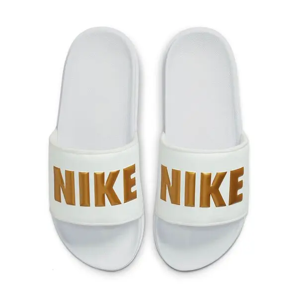 Nike Offcourt Slide Metallic Gold Detail - White/gold