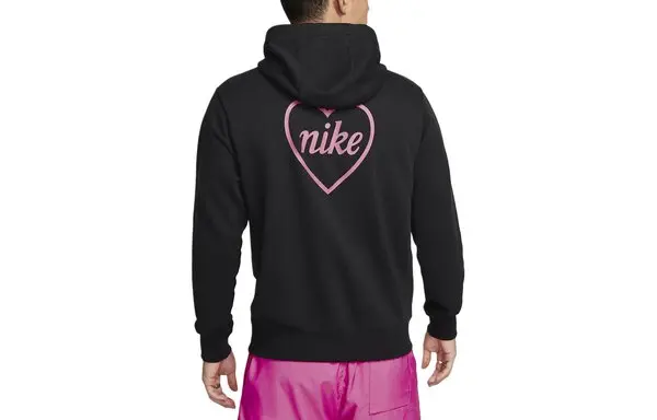 Nike Pullover French Terry Hoodie - Black/pinksicle