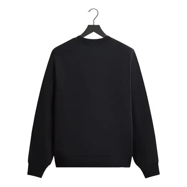 Kith Classic Logo Leopard Applique Nelson Crewneck - Black