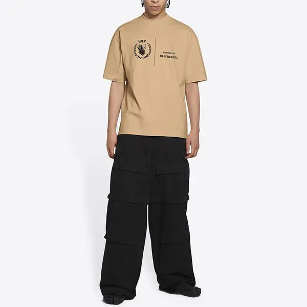 Balenciaga X Wfp T-shirt Medium Fit - Khaki