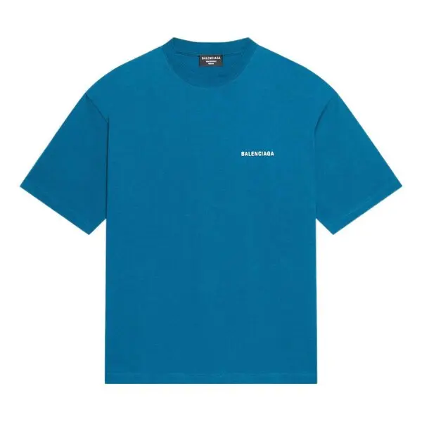 Balenciaga Logo T-shirt Medium Fit - Blue