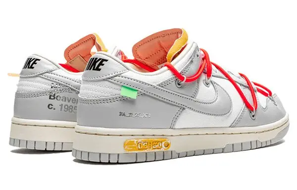 Nike X Off-white Dunk Low "the 50" Collection Lot 06 - Gray/white