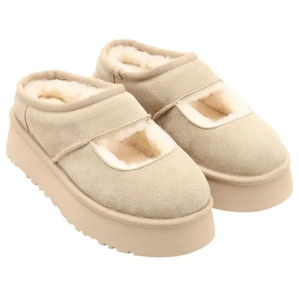UGG Bea Mary Jane Platform Clogs - Mustard Seed