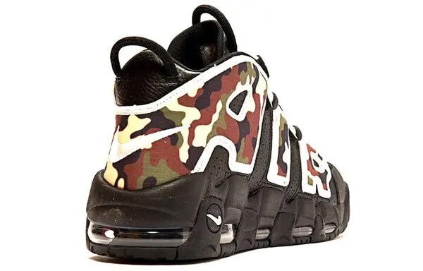 Nike More Uptempo Qs Camo High Top Sneakers - Black