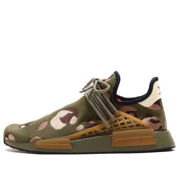 Adidas X Pharrell Nmd Hu "animal Print Olive - Brown/green/olive