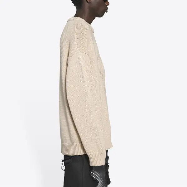 Balenciaga Bb Laurel Crown Logo Crewneck Knitted Sweater