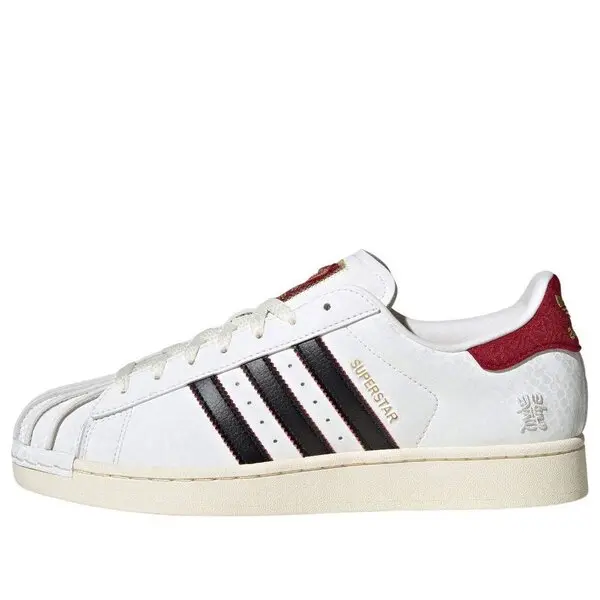 Adidas Superstar "year Of The Snake" Sneakers - Cloud White/core Black/active Maroon