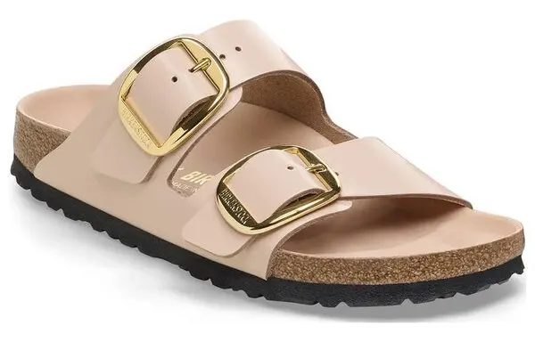 BIRKENSTOCK Arizona Big Buckle Nubuk Leather Sandals - Pink