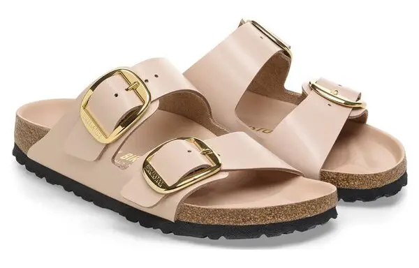 BIRKENSTOCK Arizona Big Buckle Nubuk Leather Sandals - Pink