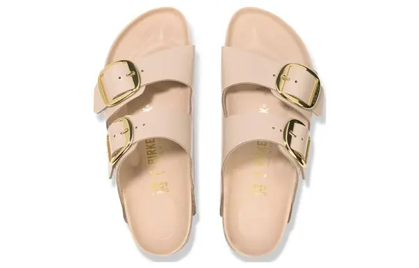 BIRKENSTOCK Arizona Big Buckle Nubuk Leather Sandals - Pink