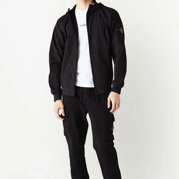 Stone Island Light Soft Shell Hooded Jacket