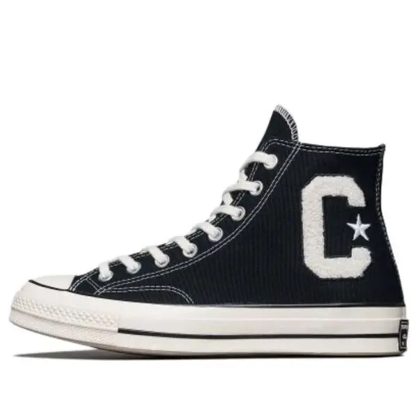 CONVERSE Chuck Taylor All Star 1970s Varsity Letter High Top Sneakers - Black