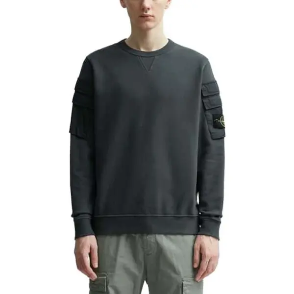 Stone Island Crewneck With Sleeve Pockets