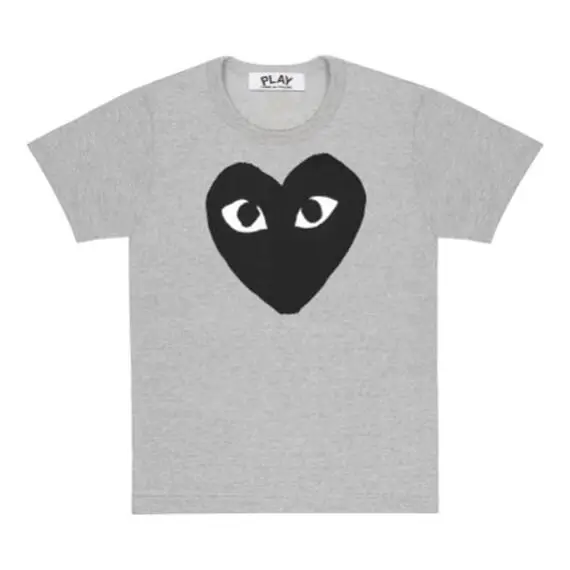 Play Comme Des Garcon T-shirt Big Black Heart - Grey