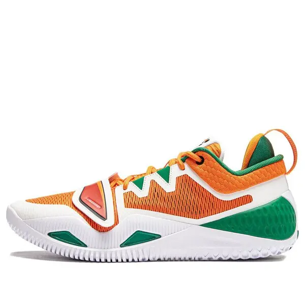 LI-NING Badfive Furious 2 Sneakers - White/orange/green
