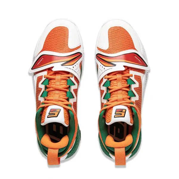 LI-NING Badfive Furious 2 Sneakers - White/orange/green