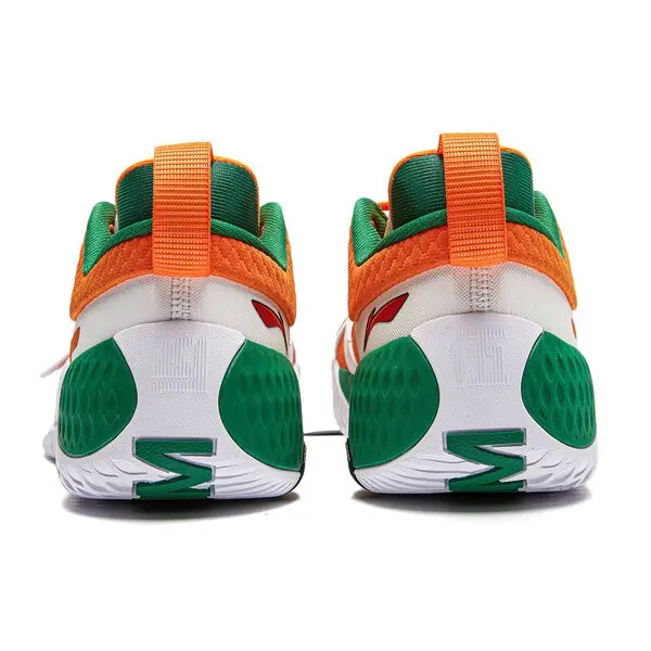 LI-NING Badfive Furious 2 Sneakers - White/orange/green