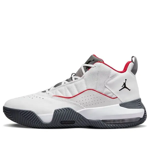 JORDAN Air Stay Loyal High Top Sneakers - White/light Graphite/university Red