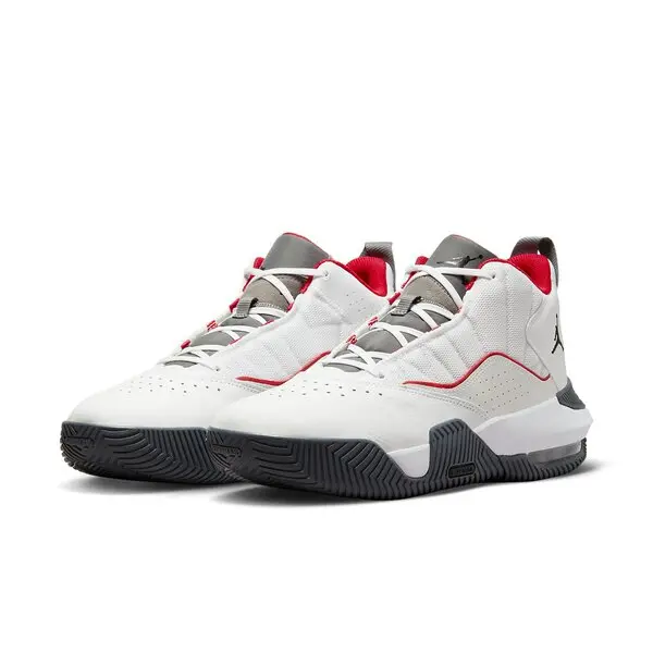 JORDAN Air Stay Loyal High Top Sneakers - White/light Graphite/university Red