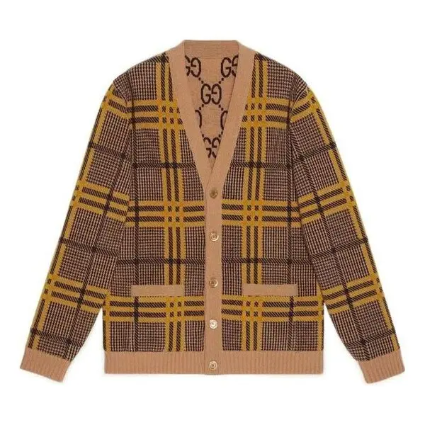 Gucci Reversible Wool Knit Cardigan - Brown