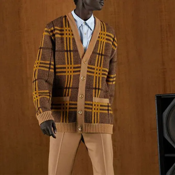 Gucci Reversible Wool Knit Cardigan