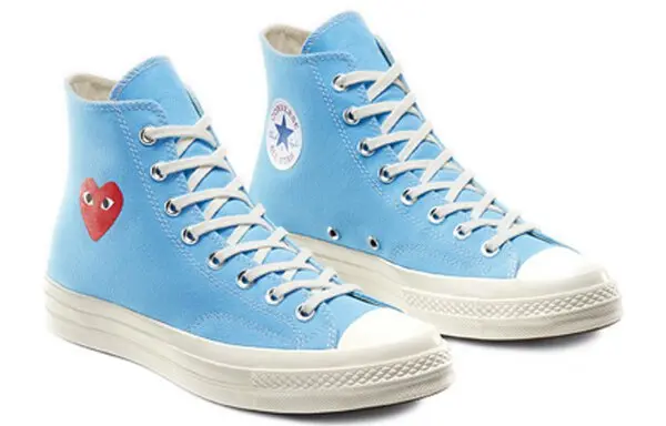 CONVERSE Comme Des Garçons Play X Chuck 70 High Top Sneakers - Blue