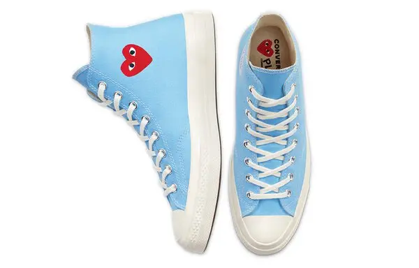 CONVERSE Comme Des Garçons Play X Chuck 70 High Top Sneakers - Blue