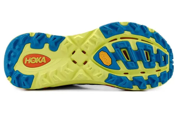 Hoka One One Mafate Three2 Athletic Sneakers - Black/diva Blue/orange