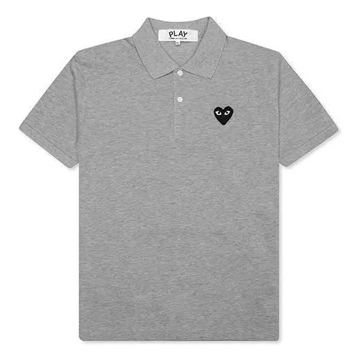 Play Comme Des Garcon Polo Black Emblem - Grey