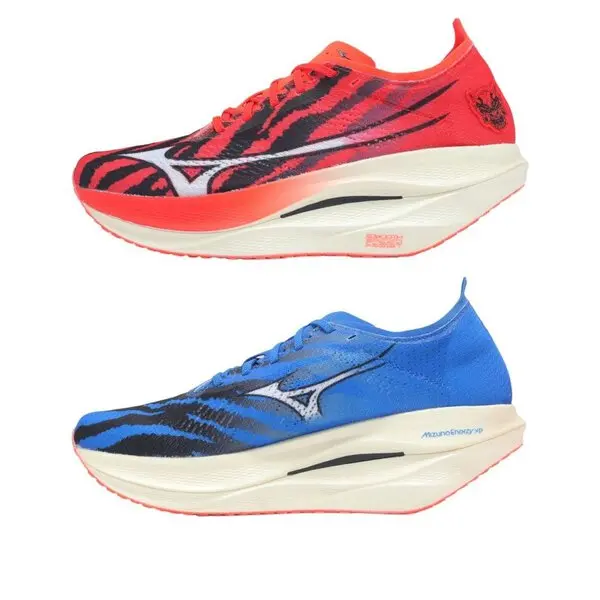 Mizuno Wave Rebellion Pro 3 'onihayai' Athletic Sneakers - Red/blue