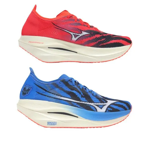 Mizuno Wave Rebellion Pro 3 'onihayai' Athletic Sneakers - Red/blue