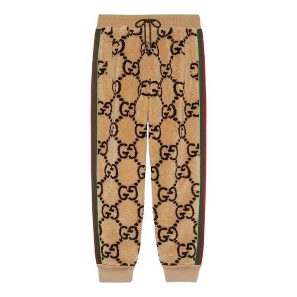Gucci Gg Jacquard Jogging Pant Ebony - Beige