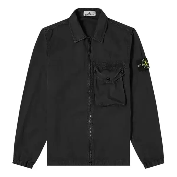 Stone Island Zip Pocket Overshirt - Black