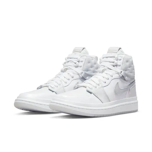 JORDAN Air 1 Acclimate High Top Sneakers - White/grey