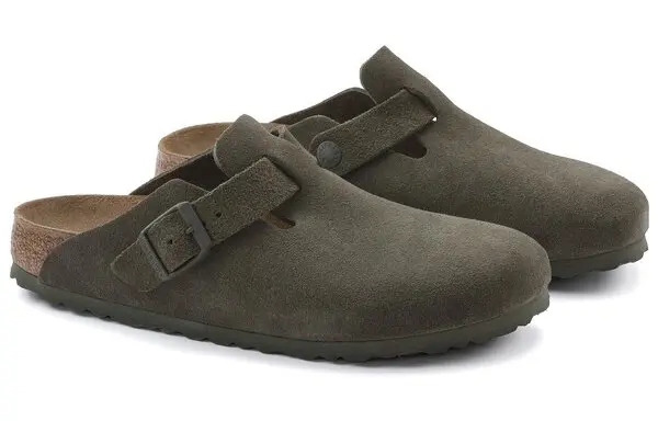 BIRKENSTOCK Boston Suede Leather Clogs