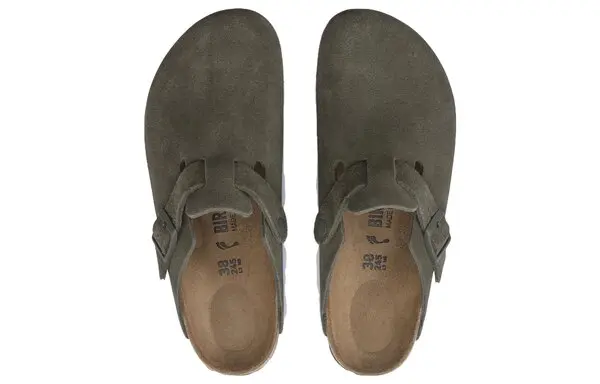 BIRKENSTOCK Boston Suede Leather Clogs