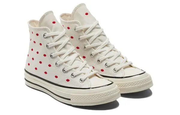 CONVERSE Chuck 70 Embroidered Lips High Top Sneakers