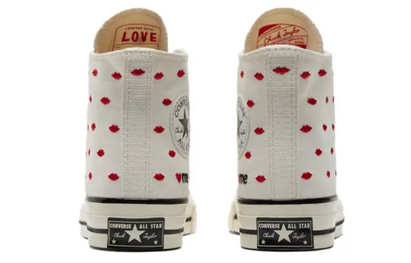 CONVERSE Chuck 70 Embroidered Lips High Top Sneakers