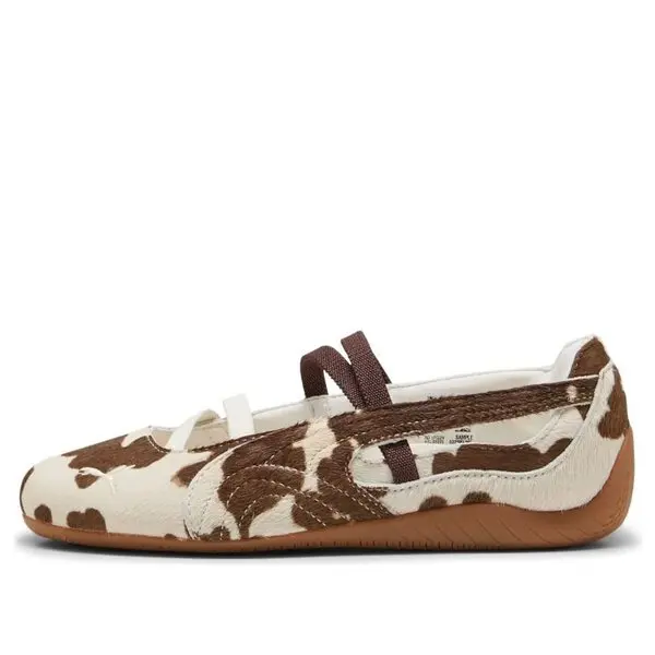 PUMA Speedcat Ballet 'cow Print' Ballerina Flats - Chocolate Brown/warm White