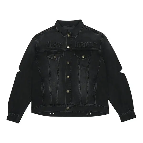 Drew House Oversized Mascot Trucker Jacket - Black
