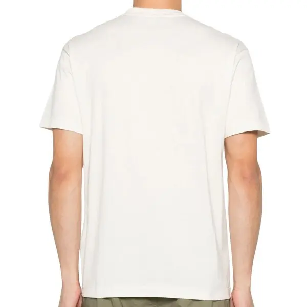 Stone Island 2100027 60/2 Slim-fit Compass Patch T-shirt - Ivory