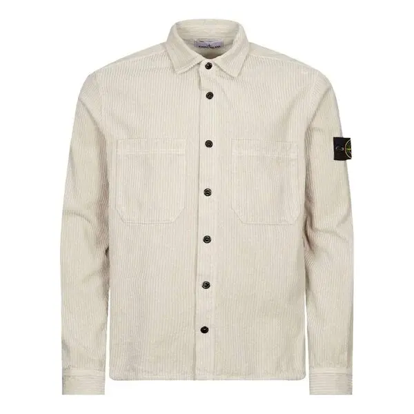 Stone Island Cord Overshirt 'plaster - Beige